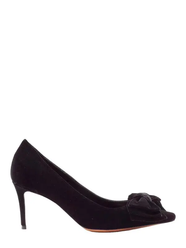 Roberto Festa Velvet Bow Detail Pumps - Black