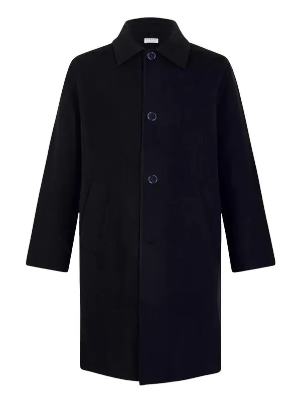 FURSAC Button-up Wool Overcoat - Blue