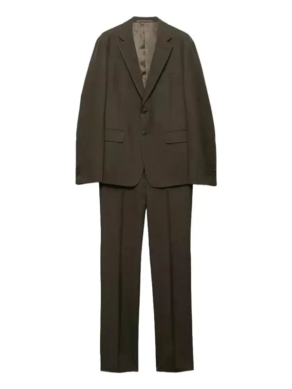 Prada Single-breasted Wool Suit - Green