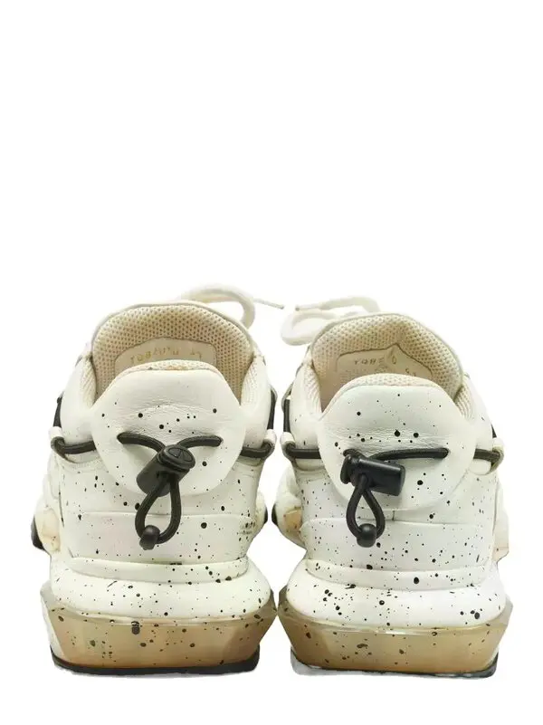 Valentino Garavani Leather Paint Splatter Sneakers - White