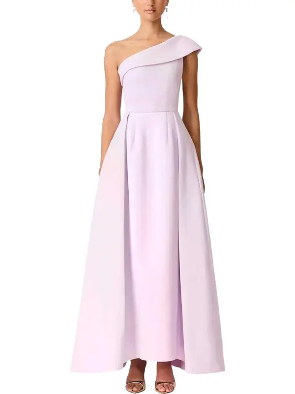 ELLIATT One-shoulder Pleated Maxi Dress - Pink