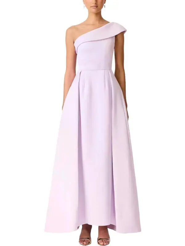 ELLIATT Saphine One-shoulder Pleated Maxi Dress - Pink