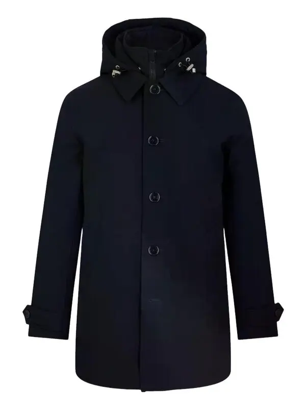 FURSAC Hooded Button-up Parka - Blue