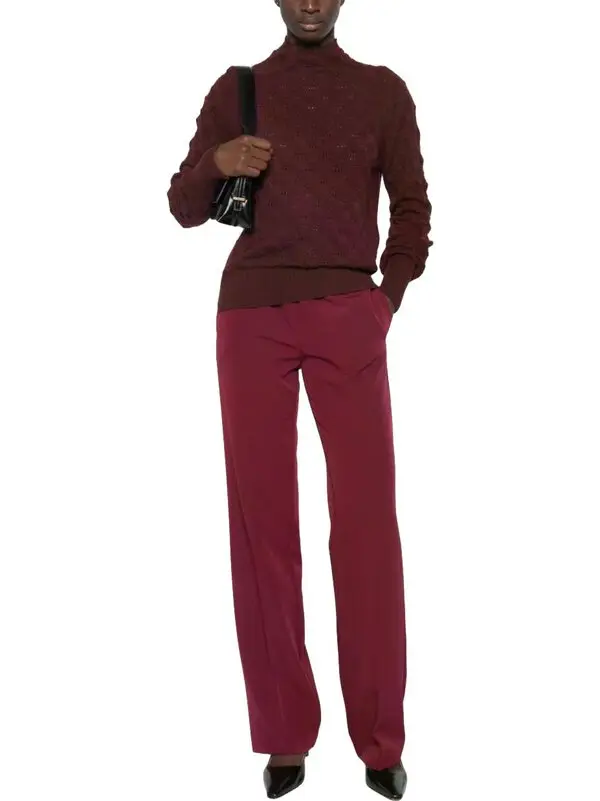Ermanno Scervino Pointelle Knit Sweater - Red
