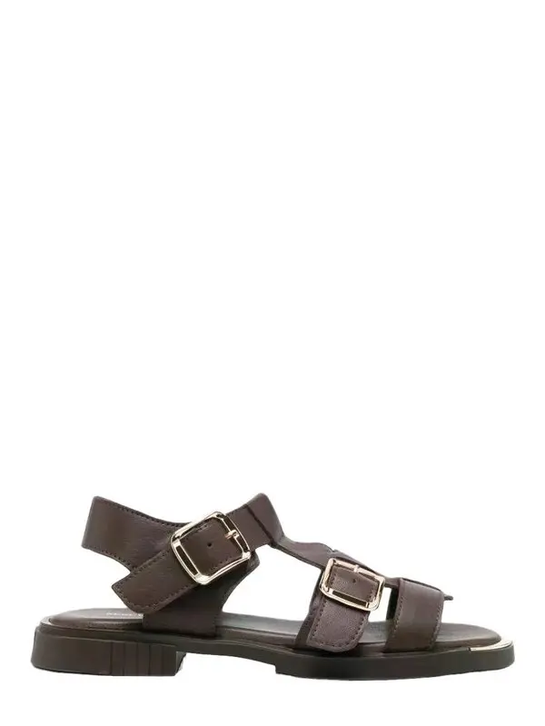 SERGIO MORETTI FIRENZE Buckle-fastening Leather Sandals - Brown