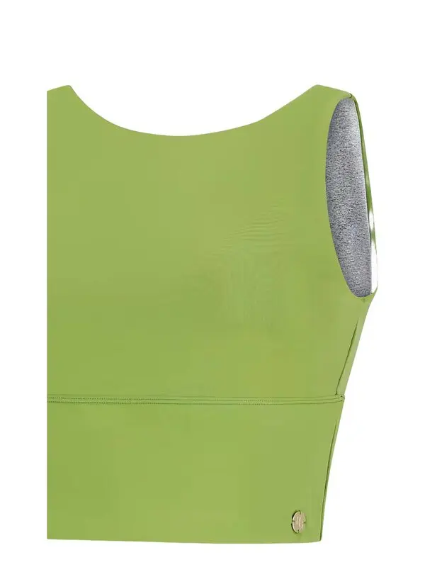 HOUSE OF GRAVITY Sleeveless Cropped Top - Green