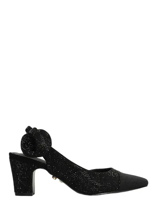 TWENTY FOURHAITCH Esea Crystal-embellished Floral Detail Pumps - Black