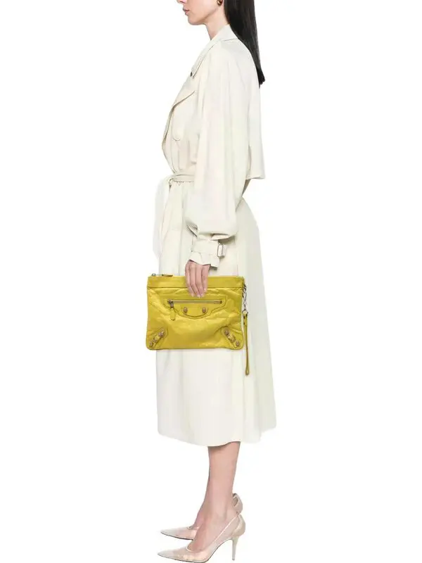 Balenciaga 2013 Lambskin Motocross Giant 12 Clutch Bag - Yellow