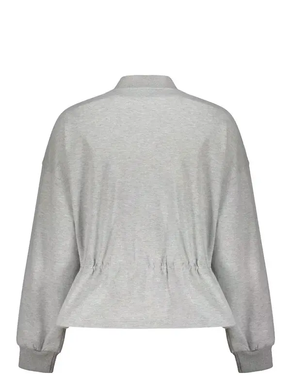 MOORER Zip-up Drawstring Hoodie - Grey
