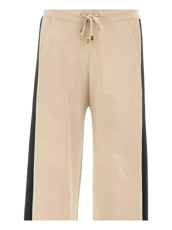 ELENA MIRÒ Side Stripe Wide-leg Trousers - Neutrals