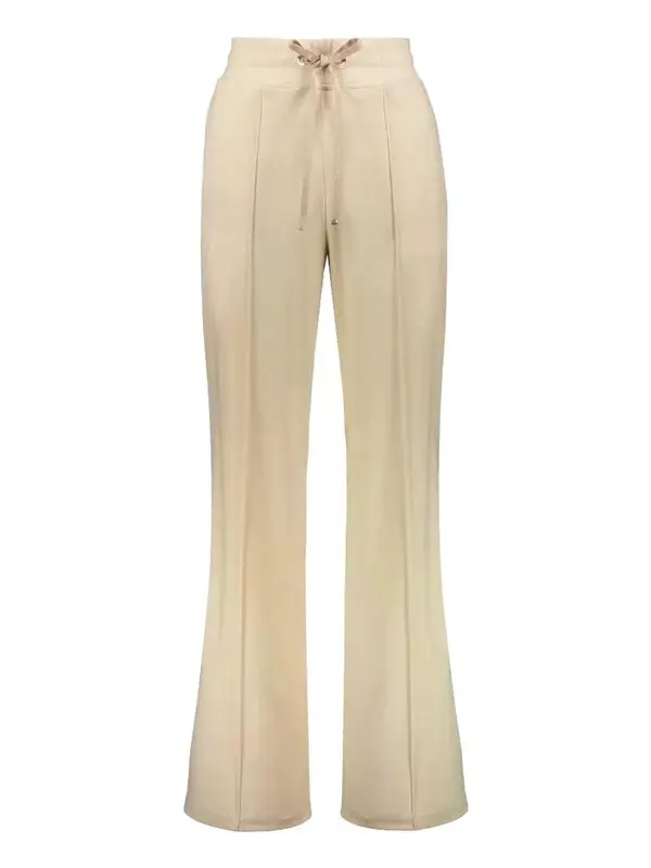 MOORER Flared Drawstring Trousers - Neutrals