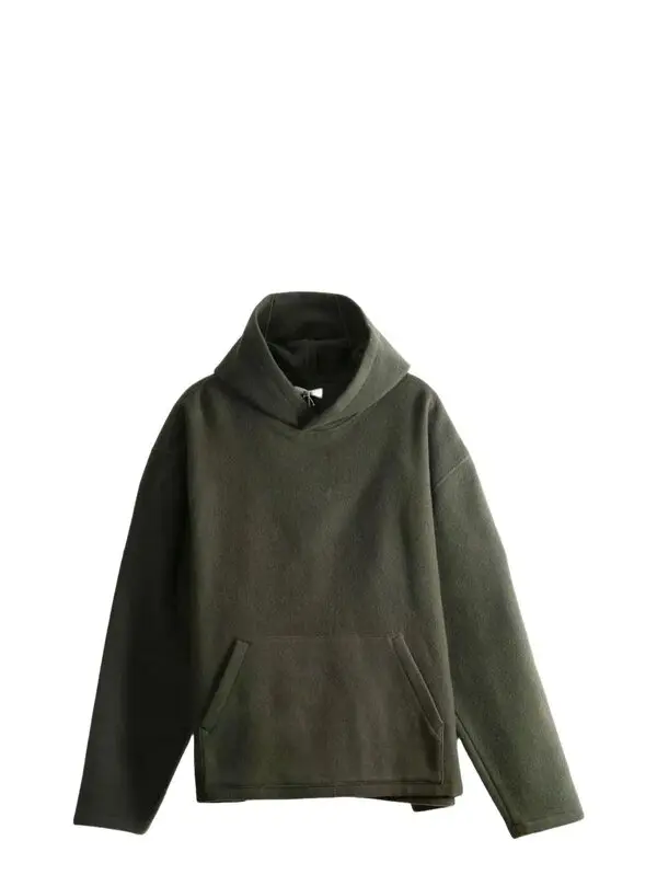 RIER Fleece Hoodie With Pouch Pocket - Green