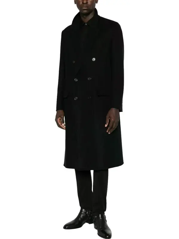 Saint Laurent Double-breasted Coat - Black