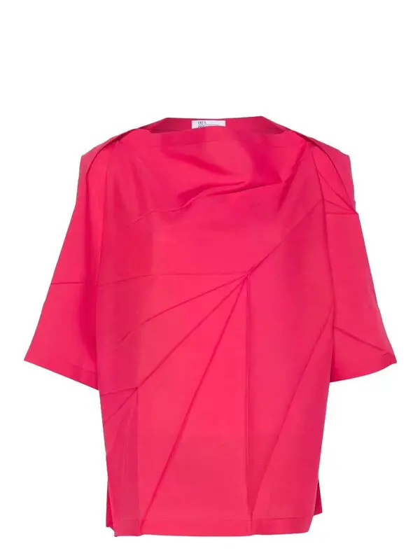 Issey Miyake Origami-pleated Boxy-fit Blouse - Pink
