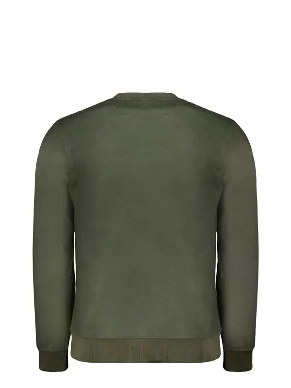 MOORER Logo-embroidered Crew-neck Sweatshirt - Green