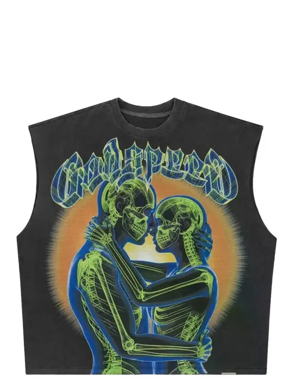 GODSPEED S.2.s Graphic-print Sleeveless T-shirt - Black