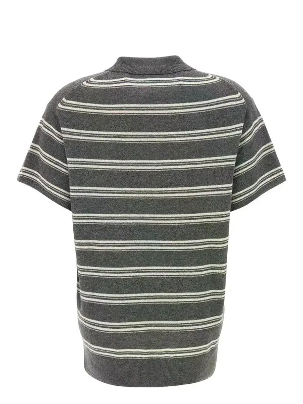 THE GARMENT Striped Polo Shirt - Grey