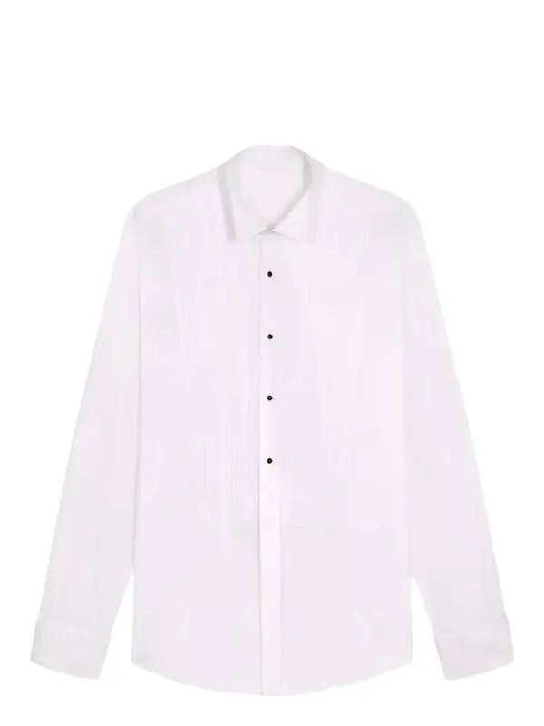 FURSAC Pleated Bib-front Shirt - White