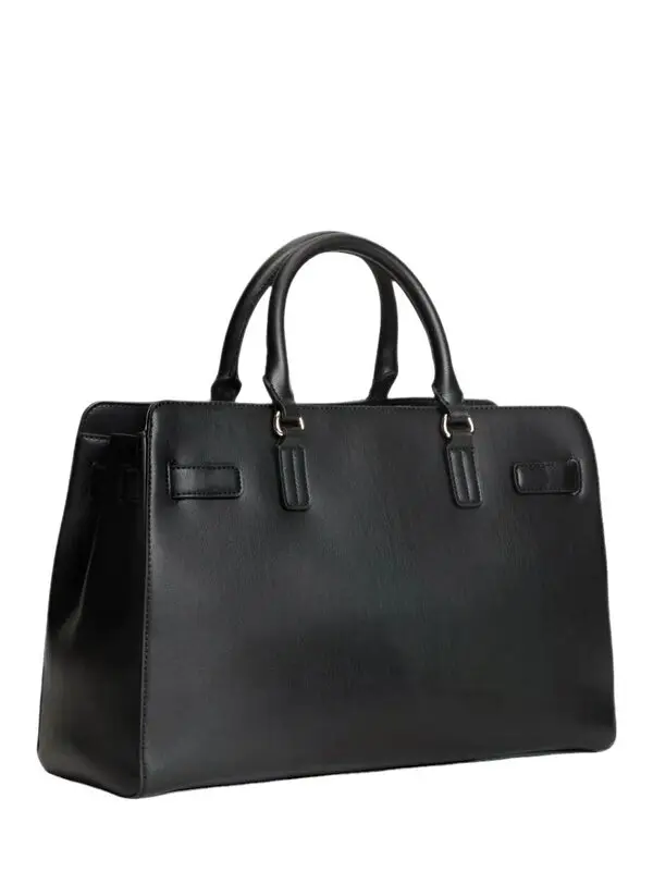 Tommy Hilfiger Logo Plaque Tote Bag - Black