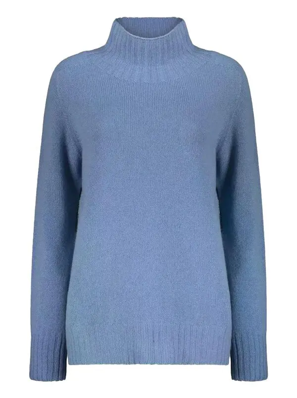 MOORER High-neck Cashmere Sweater - Blue