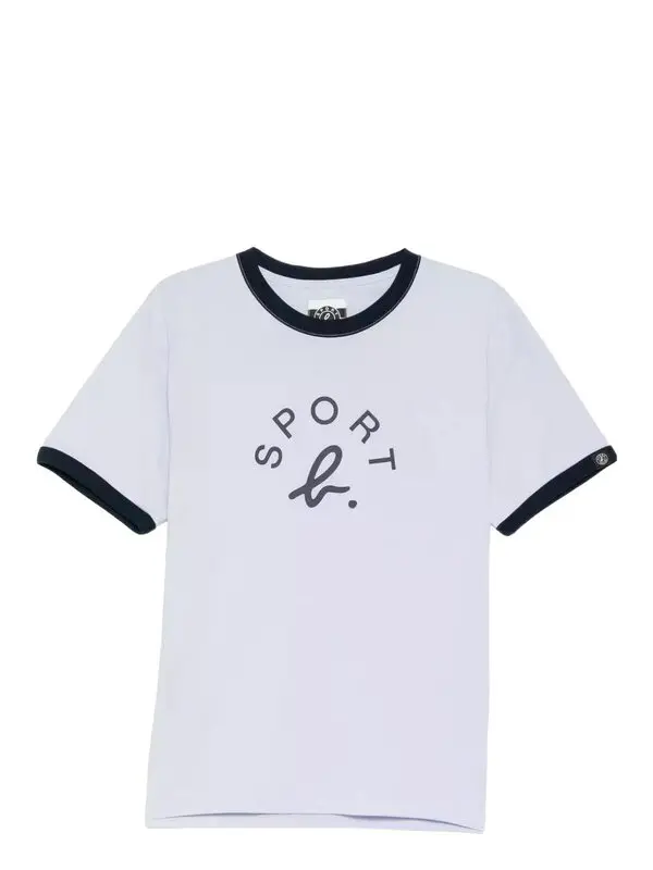 AGNES B. Logo-print T-shirt - Blue