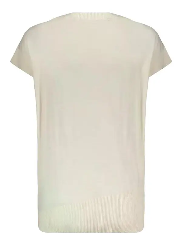 MOORER Scoop Neck Knitted T-shirt - Neutrals