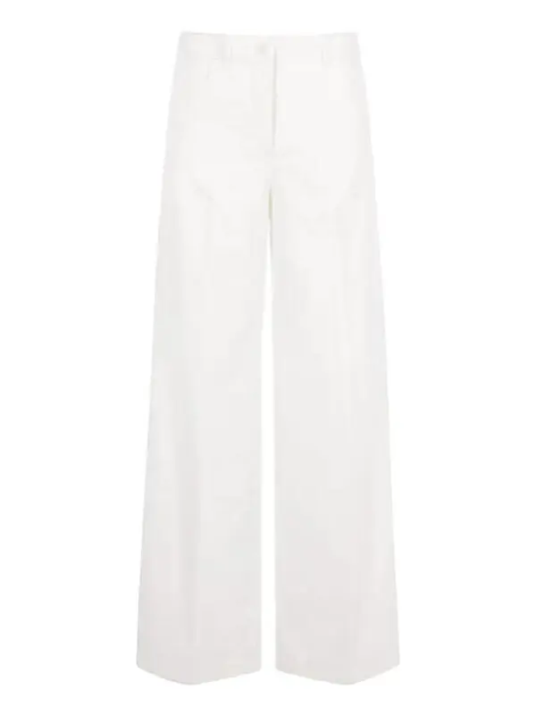 Aspesi Corduroy Wide-leg Trousers - White
