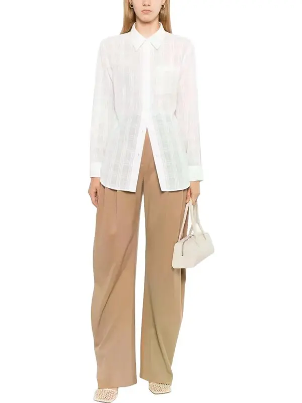 Burberry Logo Embroidered Shirt - White