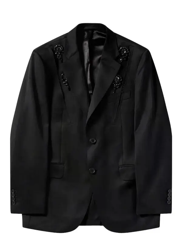 Simone Rocha Embellished Structured Blazer - Black