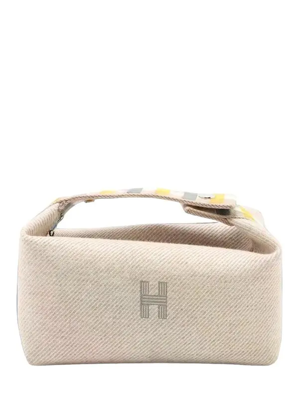 Hermès Small Wool Bride A Brac Au Carre Case Vanity Bag - Neutrals