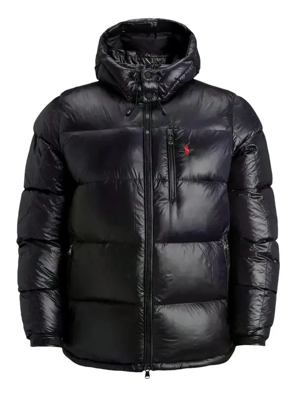 Polo Ralph Lauren The Gorham Glossed Hooded Down Jacket - Black