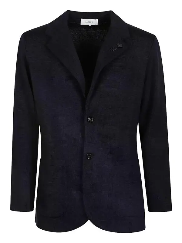 LARDINI Wool Single-breasted Jacket - Blue
