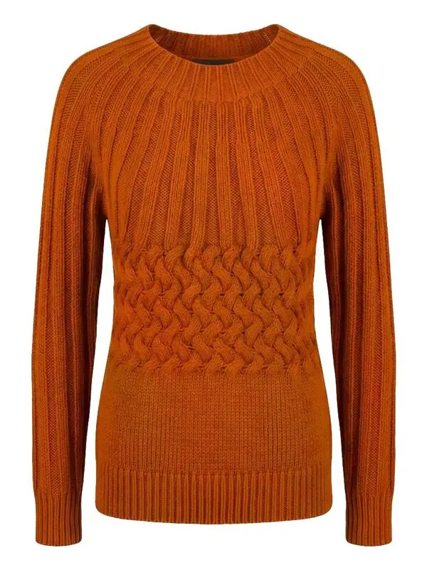 MOORER Anetta Cable-knit Sweater - Orange