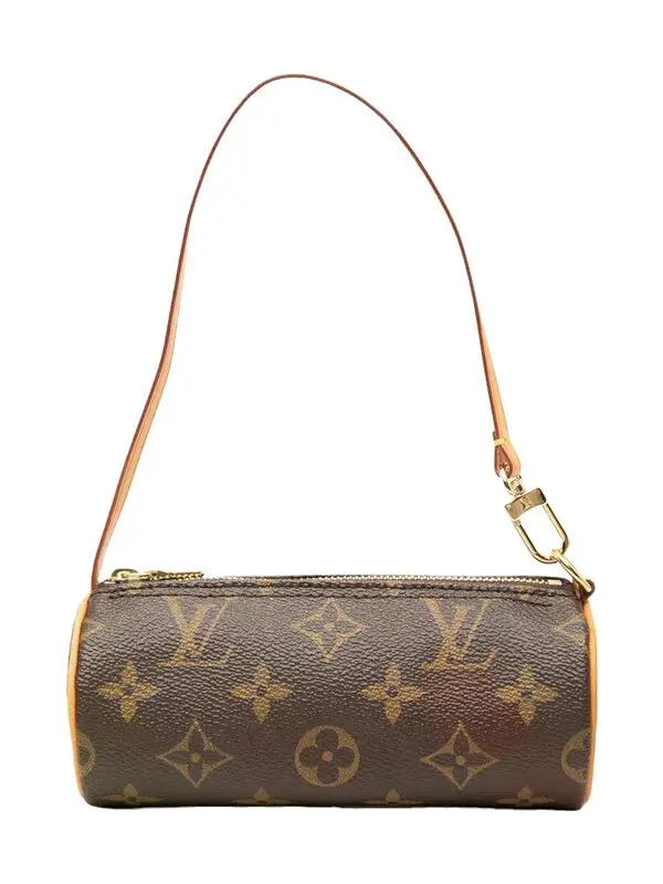 LOUIS VUITTON Monogram Papillon Pochette Handbag - Brown