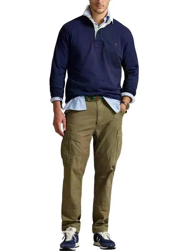 Polo Ralph Lauren Logo-embroidered Rugby Shirt - Blue