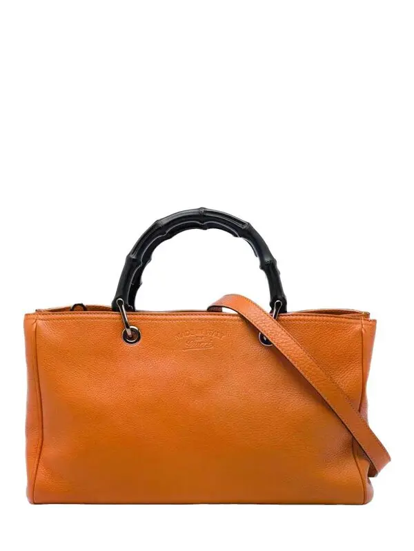 Gucci Bamboo Shopper Satchel - Orange