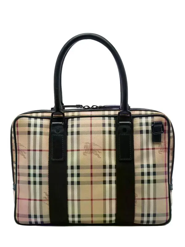 Burberry Haymarket Business Bag - Neutrals