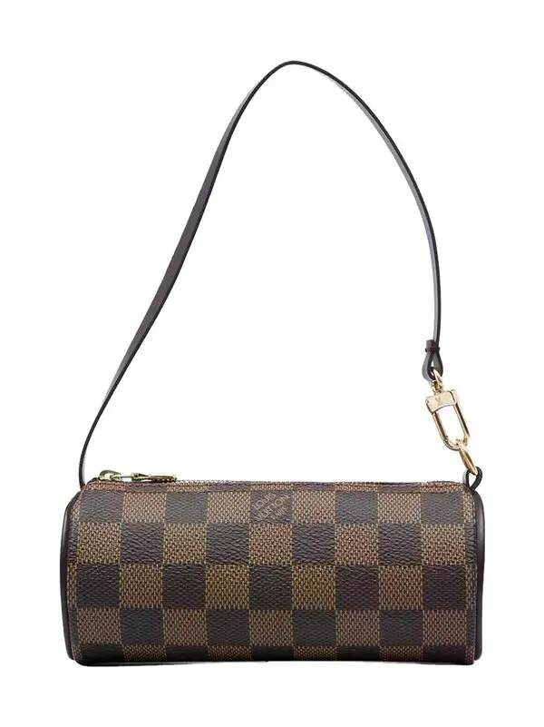 LOUIS VUITTON Damier Ebene Papillon Pochette Handbag - Brown