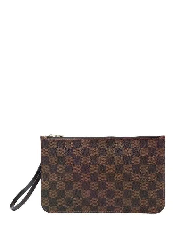 LOUIS VUITTON Damier Ebene Neverfull Mm Pouch - Brown