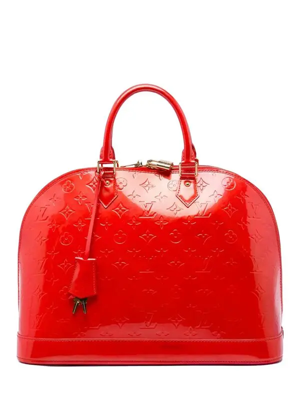 LOUIS VUITTON 2008 Monogram Vernis Alma Gm Handbag - Red