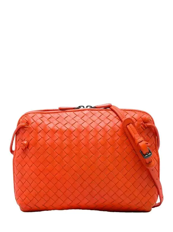 Bottega Veneta Intrecciato Nodini Crossbody Bag - Orange