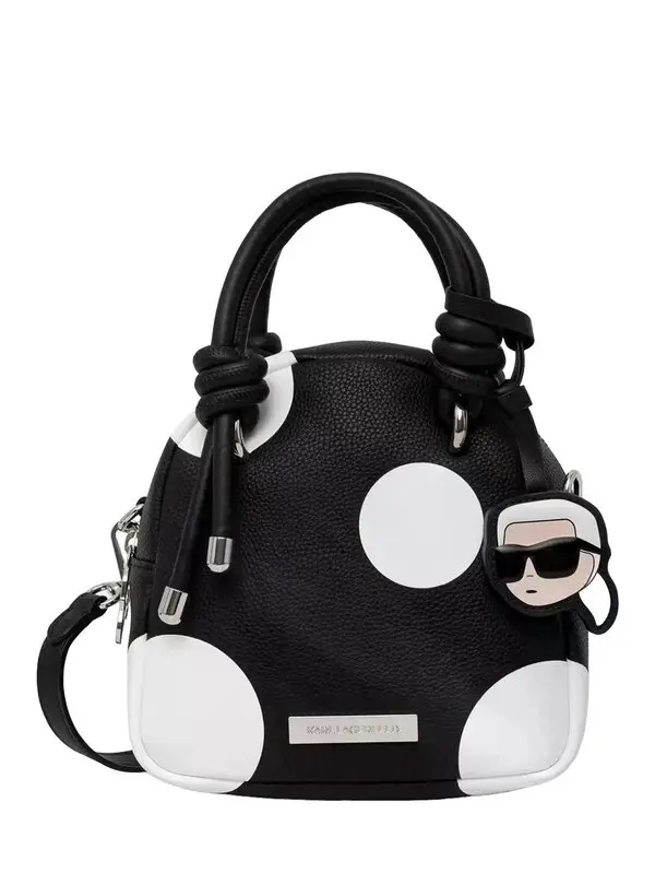 Karl Lagerfeld Ikon Polka-dot Tote Bag - Black