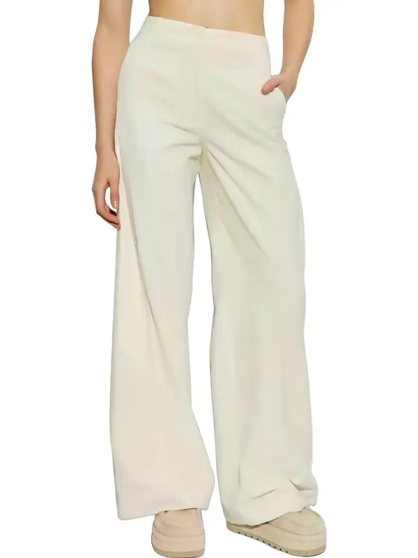 Paul & Shark Corduroy Wide-leg Trousers - White