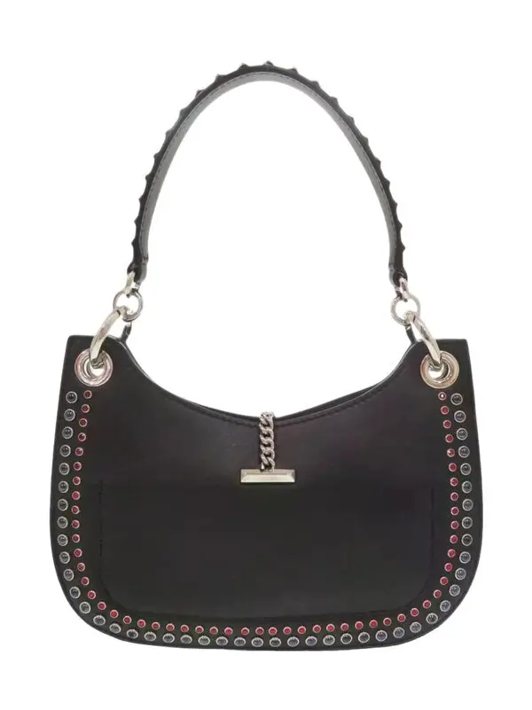 JIMMY CHOO Studded Leather Varenne Hobo Shoulder Bag - Black