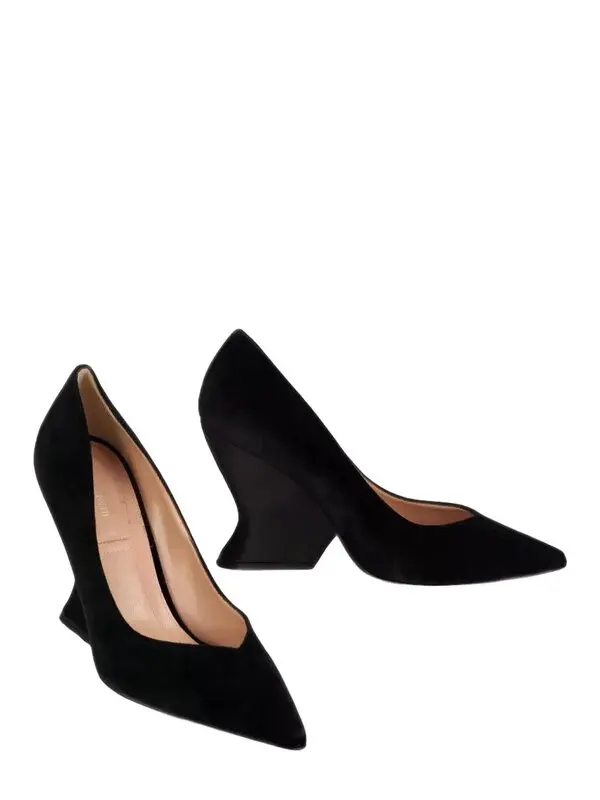 Alberta Ferretti Sculptural Geometric-heel Pumps - Black