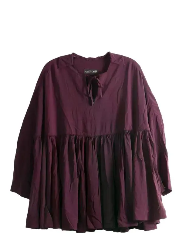 CASEY CASEY Tie-fastening Gathered Top - Red