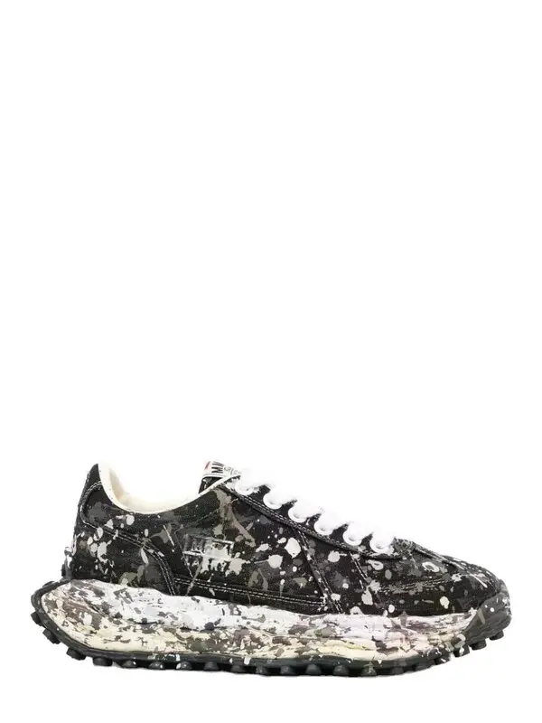 Mihara Yasuhiro Paint Splatter Lace-up Sneakers - Black