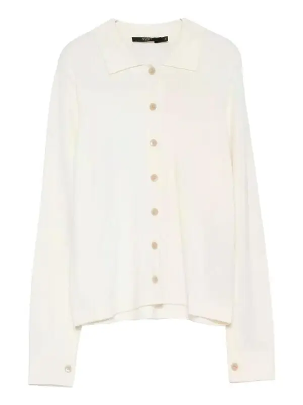 Seventy Cardigan With Spread Collar - Neutrals