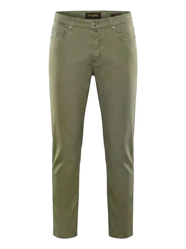 MOORER Slim-fit Trousers - Green