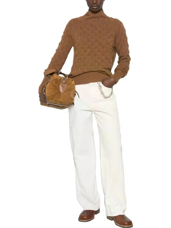Ermanno Scervino Open-knit Sweater - Brown